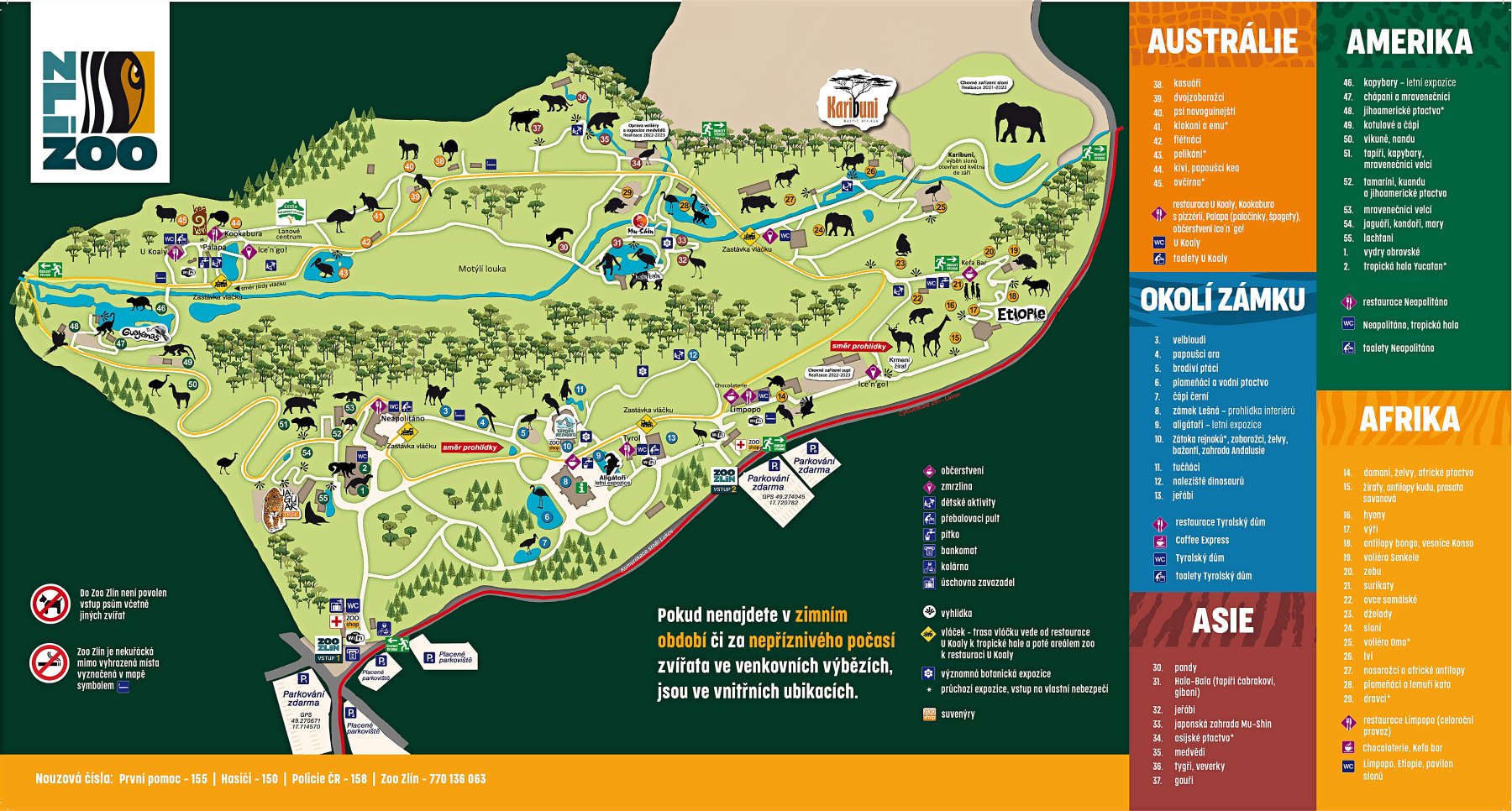 Mapa zoo